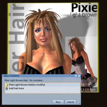 Second Life Marketplace - PIXIE Long Flexi Spikey LIGHT BROWN HAIR